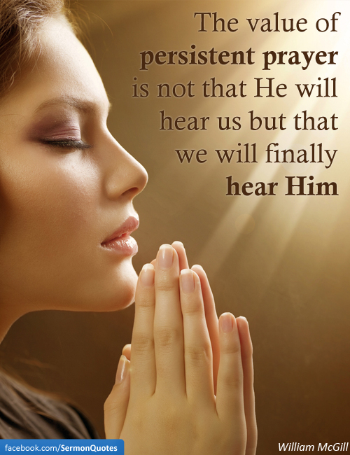 TRUSTWORTHY SAYINGS: PERSISTENT PRAYER