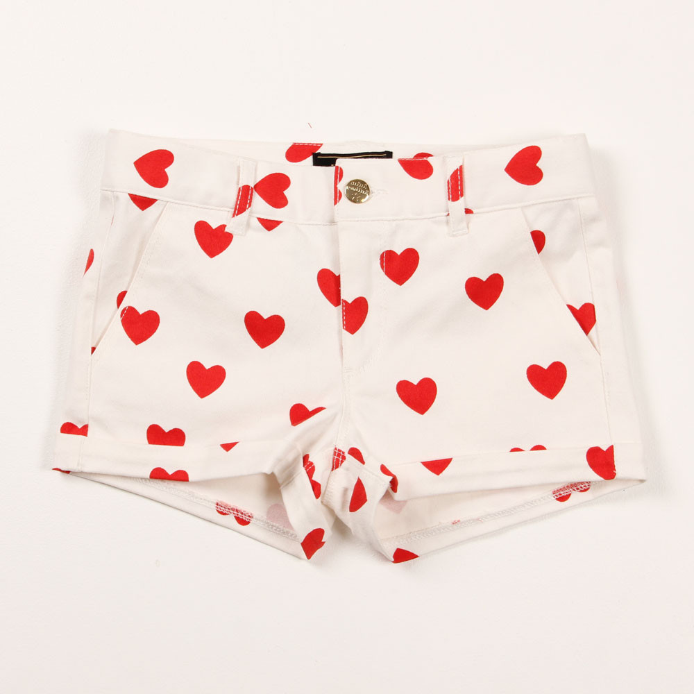 Purple Doughnuts: Love Heart Shorts by Mini Rodini