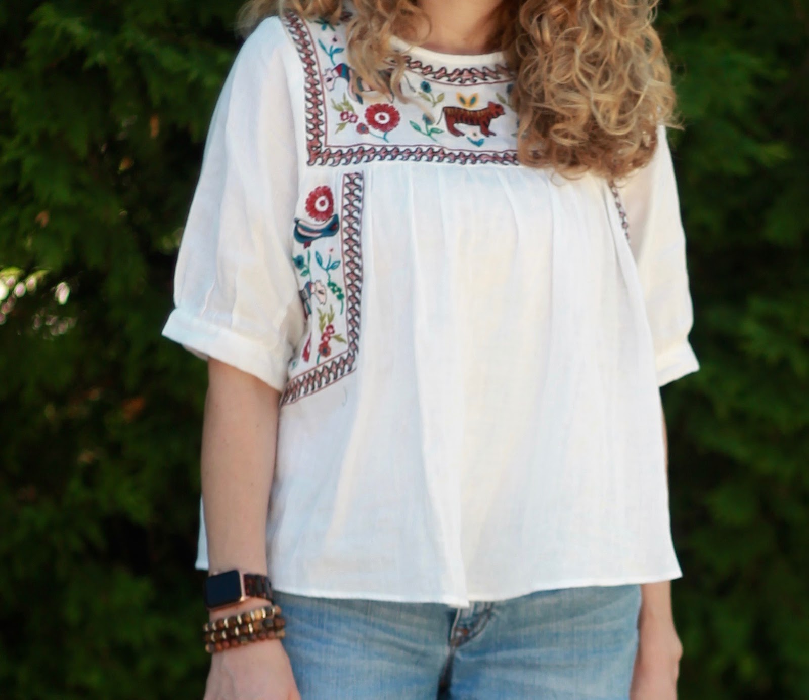 Embroidered Top & Denim Shorts - I do deClaire