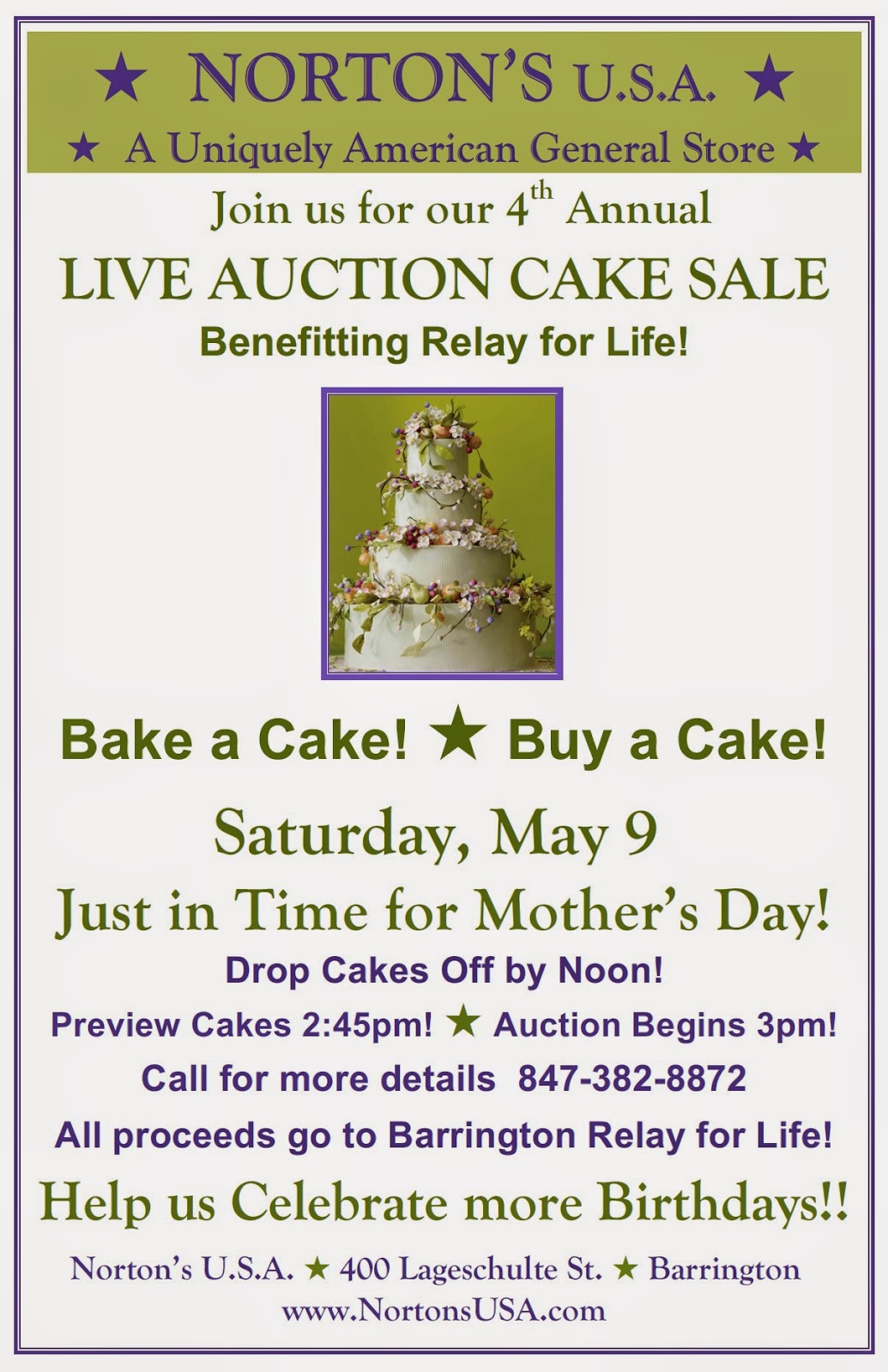 A Little Time and a Keyboard: Live Auction Cake Sale Benefiting ...