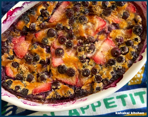 Kahakai Kitchen: A Mixed Berry Clafoutis to Welcome Julia Child to IHCC