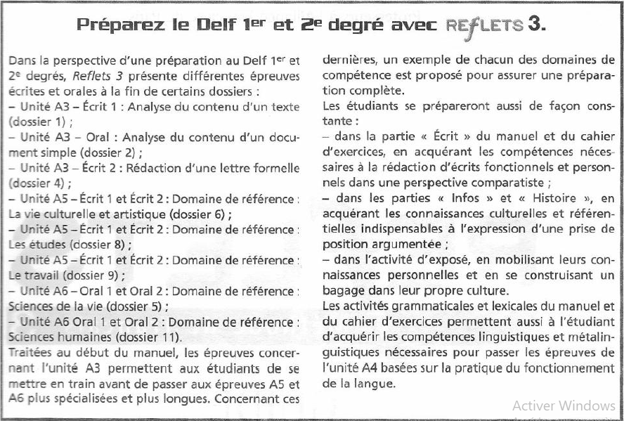 Méthode de français - Reflets 3 - Guide pédagogique PDF gratuit