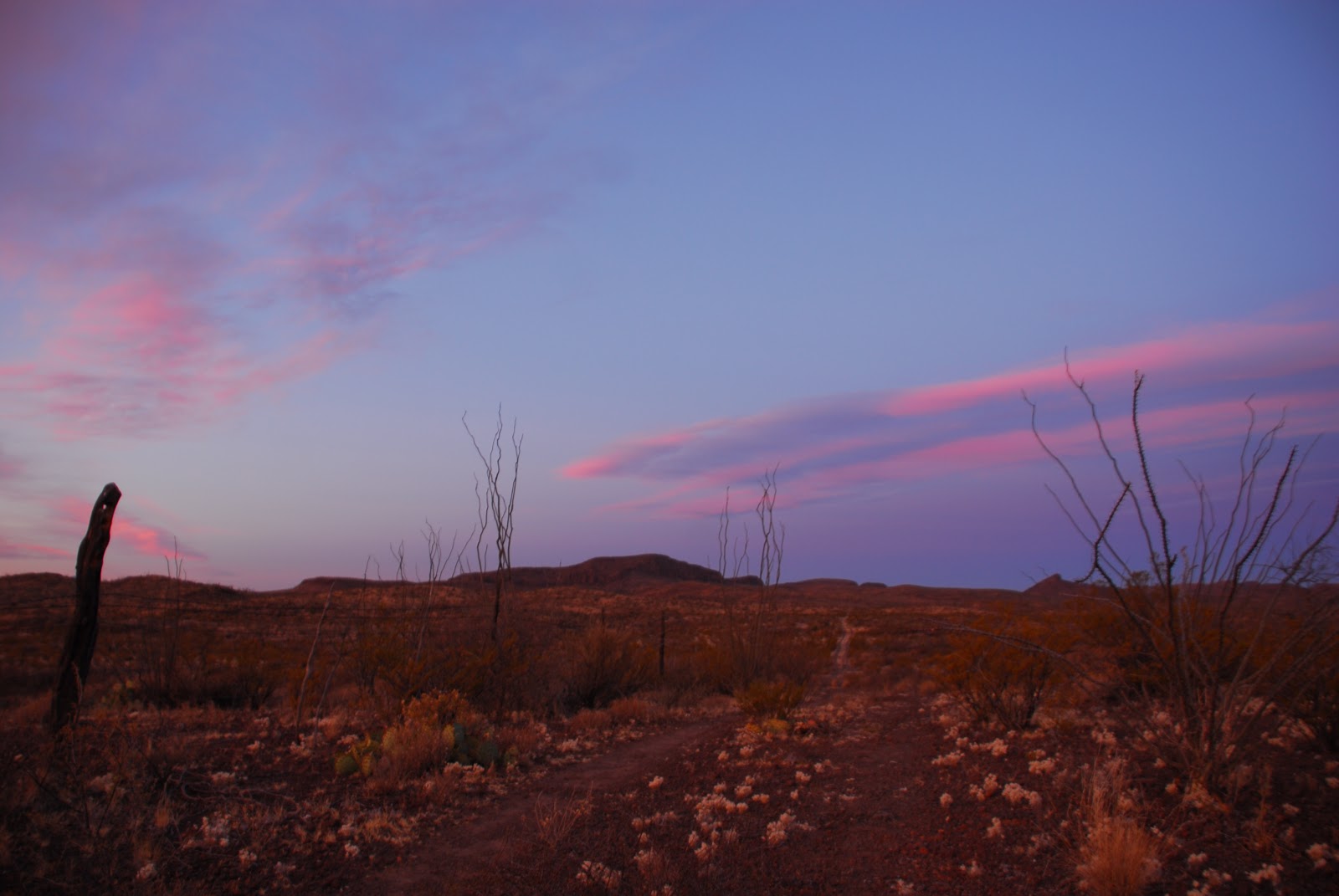 Texas Mountain Trail Daily Photo: Big Bend Ranch Sunset