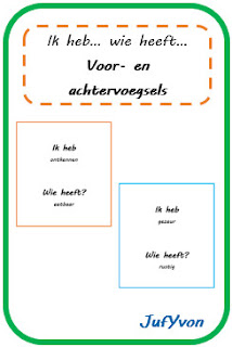 ik heb, wie heeft...? - voor- en achtervoegsels