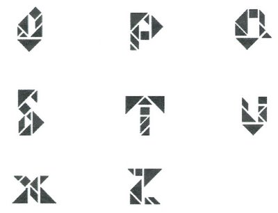 Sugestão: Montar as letras do alfabeto com Tangram!-ESPAÇO EDUCAR