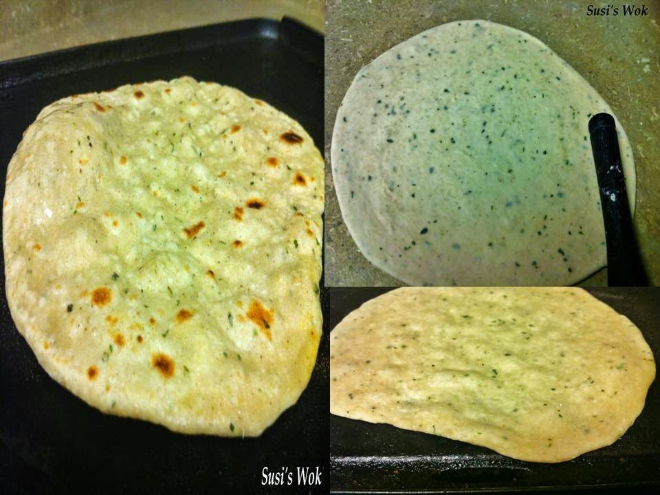 Susi's Wok: Dry methi Paratha (chapathi)