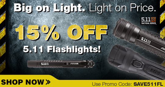 On Scene: Sale Alert: 15% off 5.11 Flashlights