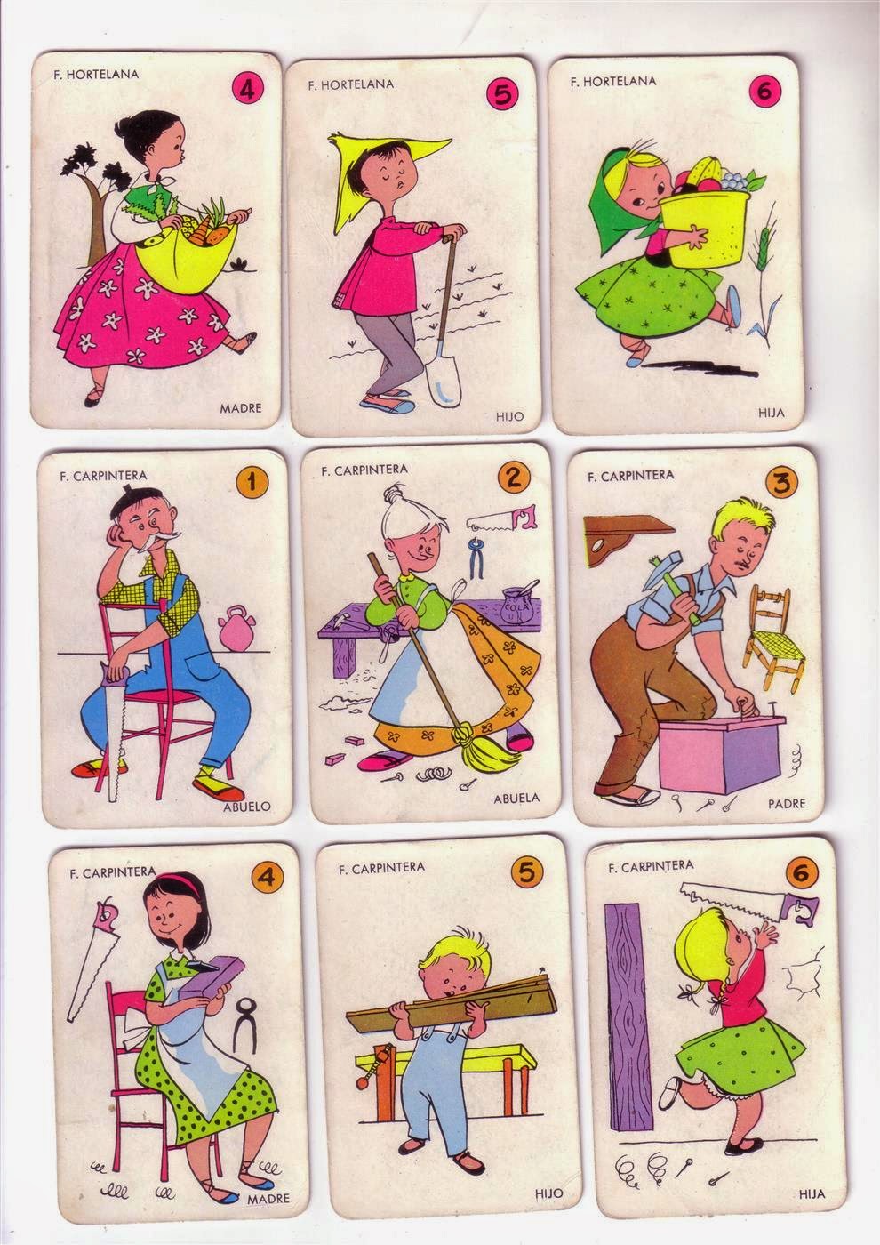 Barajas y Naipes: El juego de las 7 familias