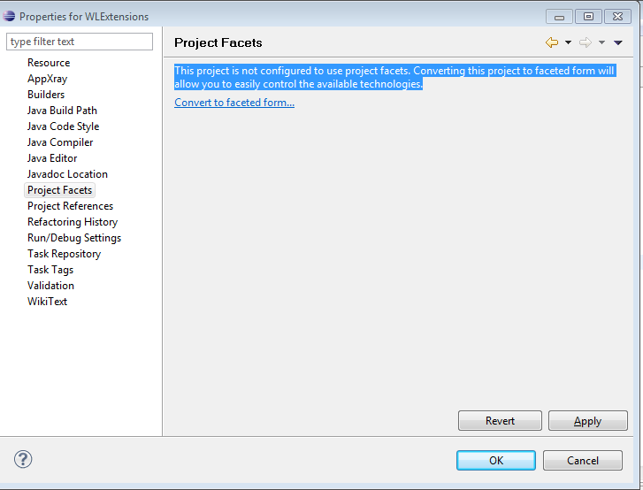 Java Mon Amour Eclipse Creating A Weblogic Enabled Project