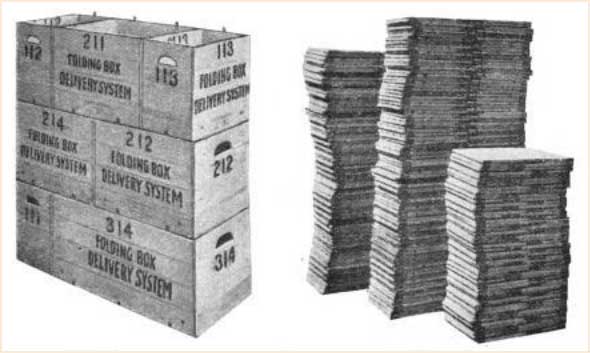 POSTCARDY: the postcard explorer: Puffer-Hubbard Folding Delivery Boxes