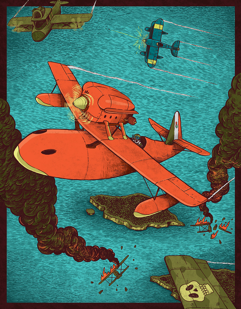 The Geeky Nerfherder: Movie Poster Art: Porco Rosso (1992)