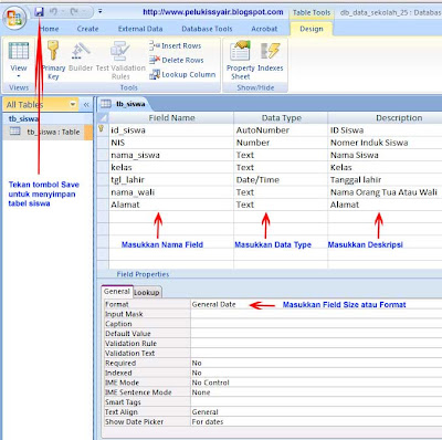 Tutorial Membuat File Database Sekolah 2013 - Pelukis Syair