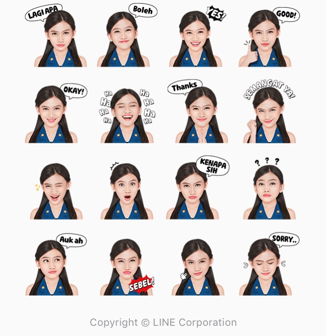 LINE Stickers Community: Free-Fly Away with Melody JKT48 sticker