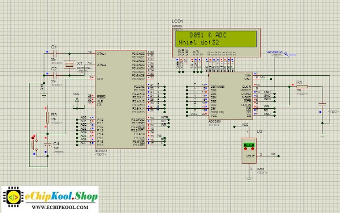 Đo nhiệt độ LM35 hiển thị LCD 16x2 ADC0804