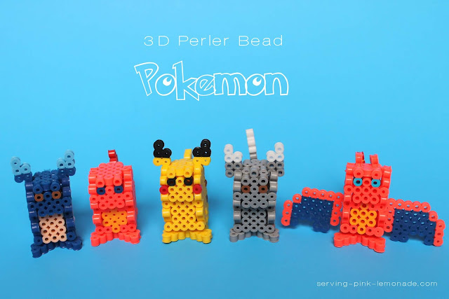 Serving Pink Lemonade: 3D Perler Bead Pikachu