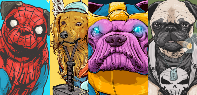 Re' imagine os heróis Marvel como cachorros!! ~ Universo Marvel 616