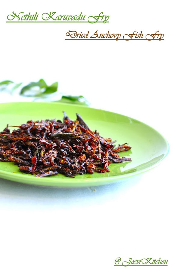 Jeevi Kitchen: Nethili Karuvadu Fry/ Dried Anchovy Fish Fry