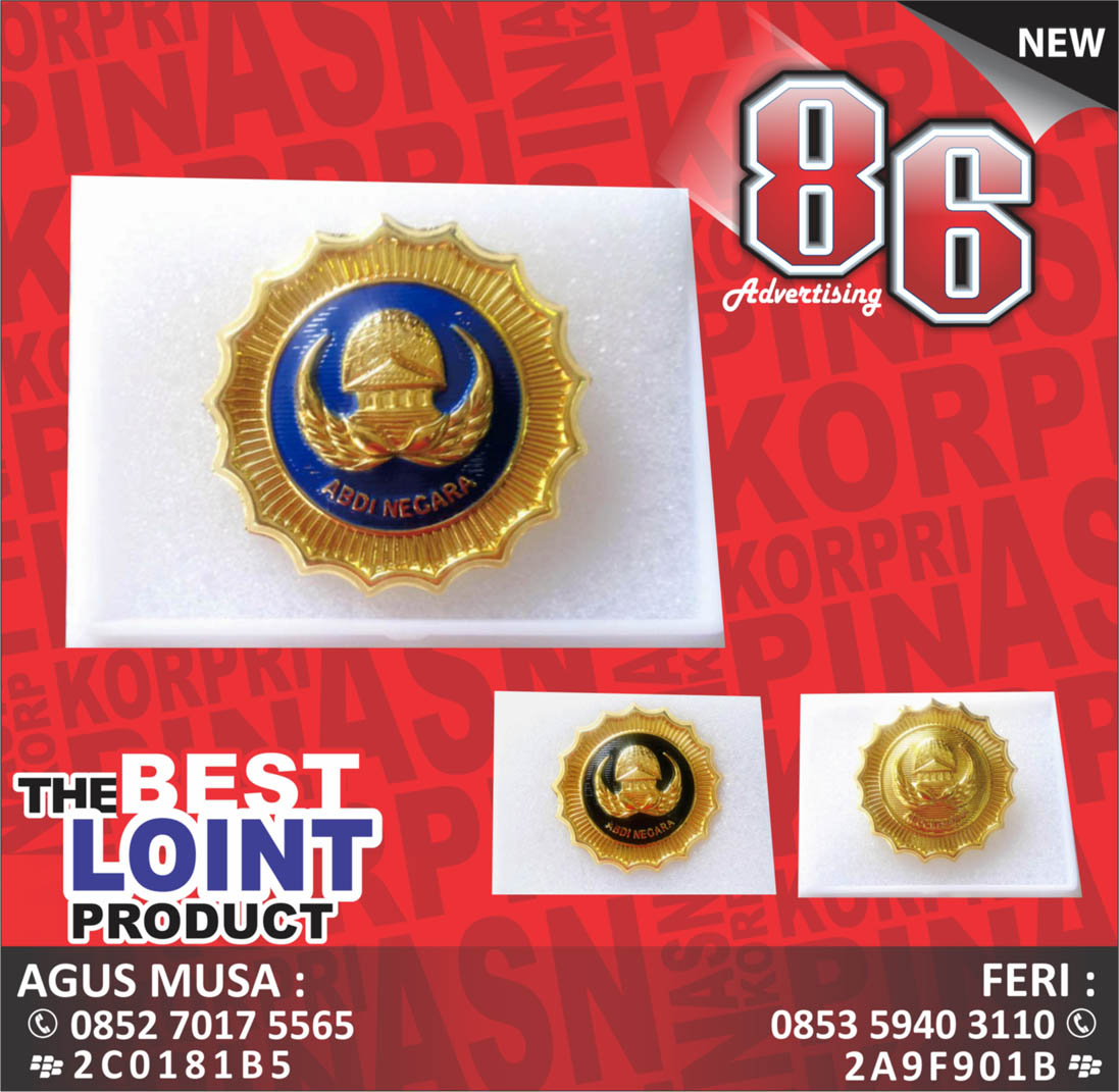 PIN KORPRI ASN, LAMBANG KORPRI ASN, LOINT ~ Grand konveksi 86