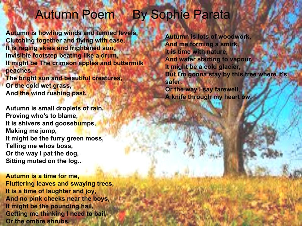 Makarewa School Room One: Autumn Poems