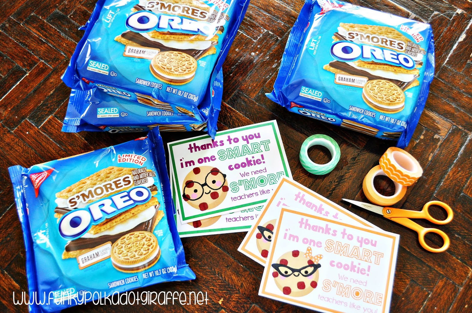 Funky Polkadot Giraffe: One Smart Cookie End of Year Teacher Gift