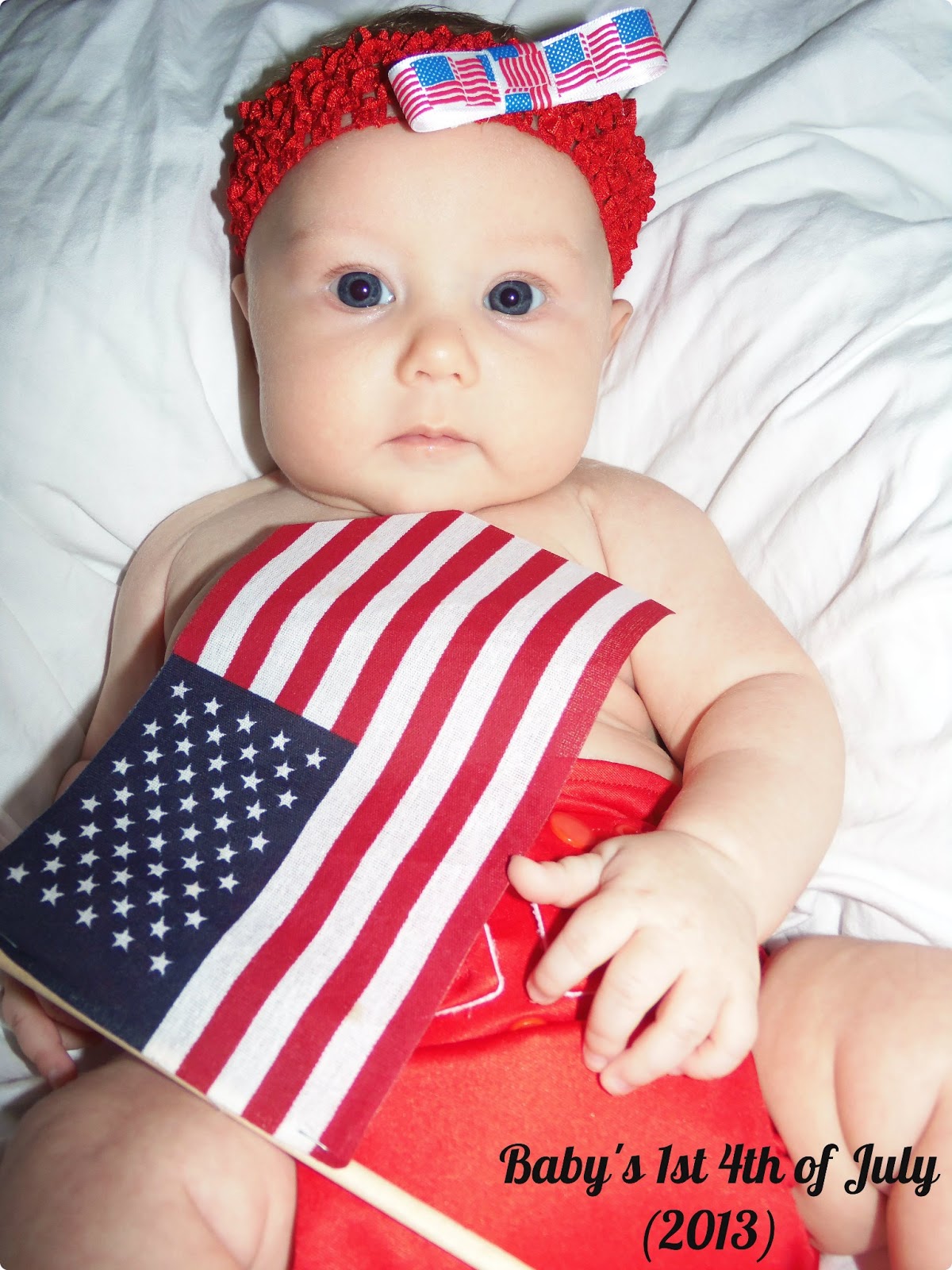 BABY'S 1ST 4TH OF JULY - WORDLESS WEDNESDAY W/ LINKY - Mama to 6 Blessings