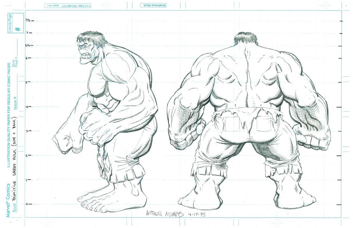 The Dork Review: Hulk Model Sheet by Art Adams