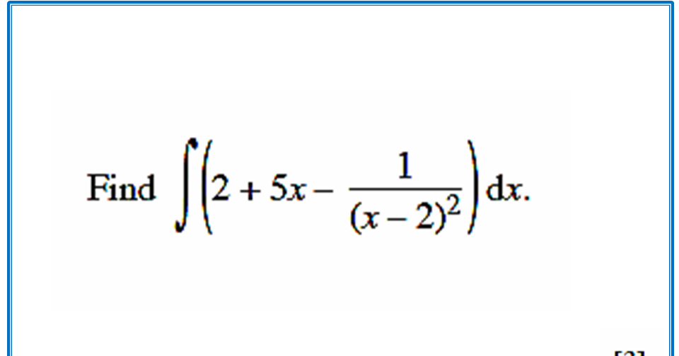 INDEFINITE INTEGRAL - CIE Math Solutions