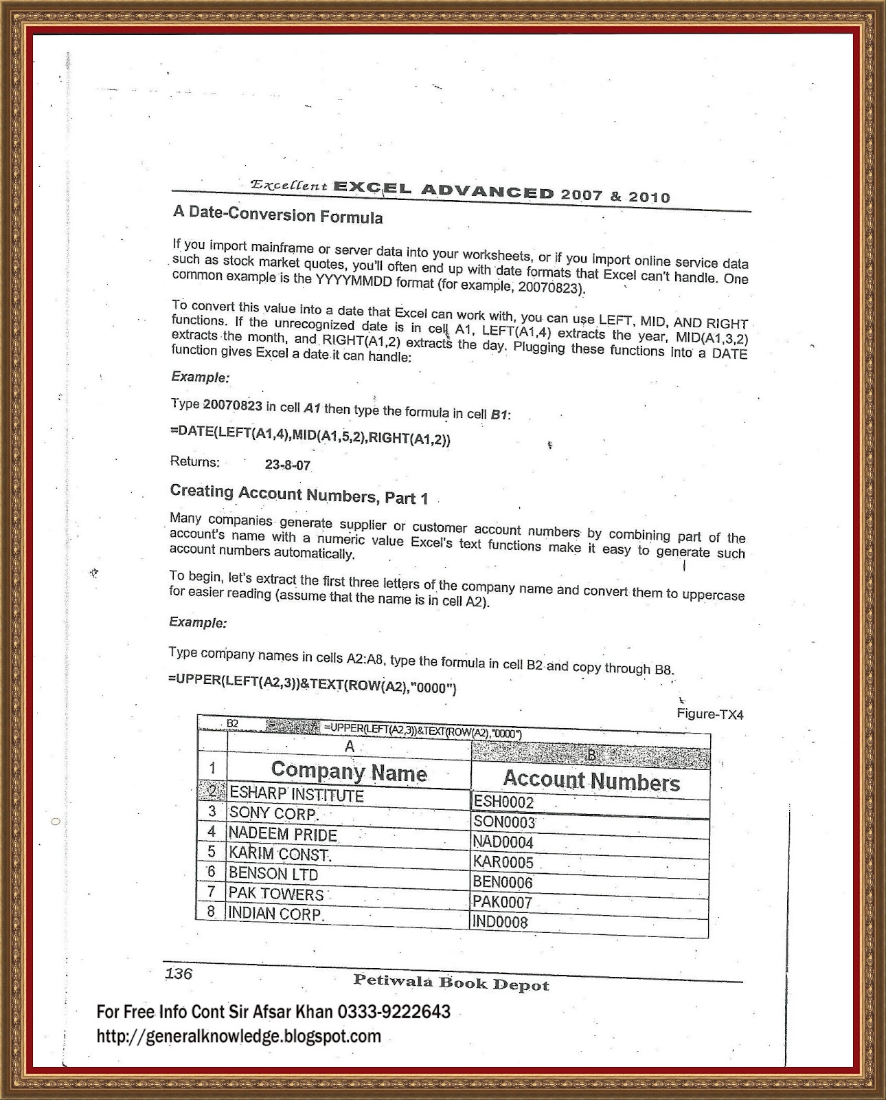 ADVANCE EXCEL FORMULAS: ADVANCE EXCEL SHEET WITH EXAMPLE