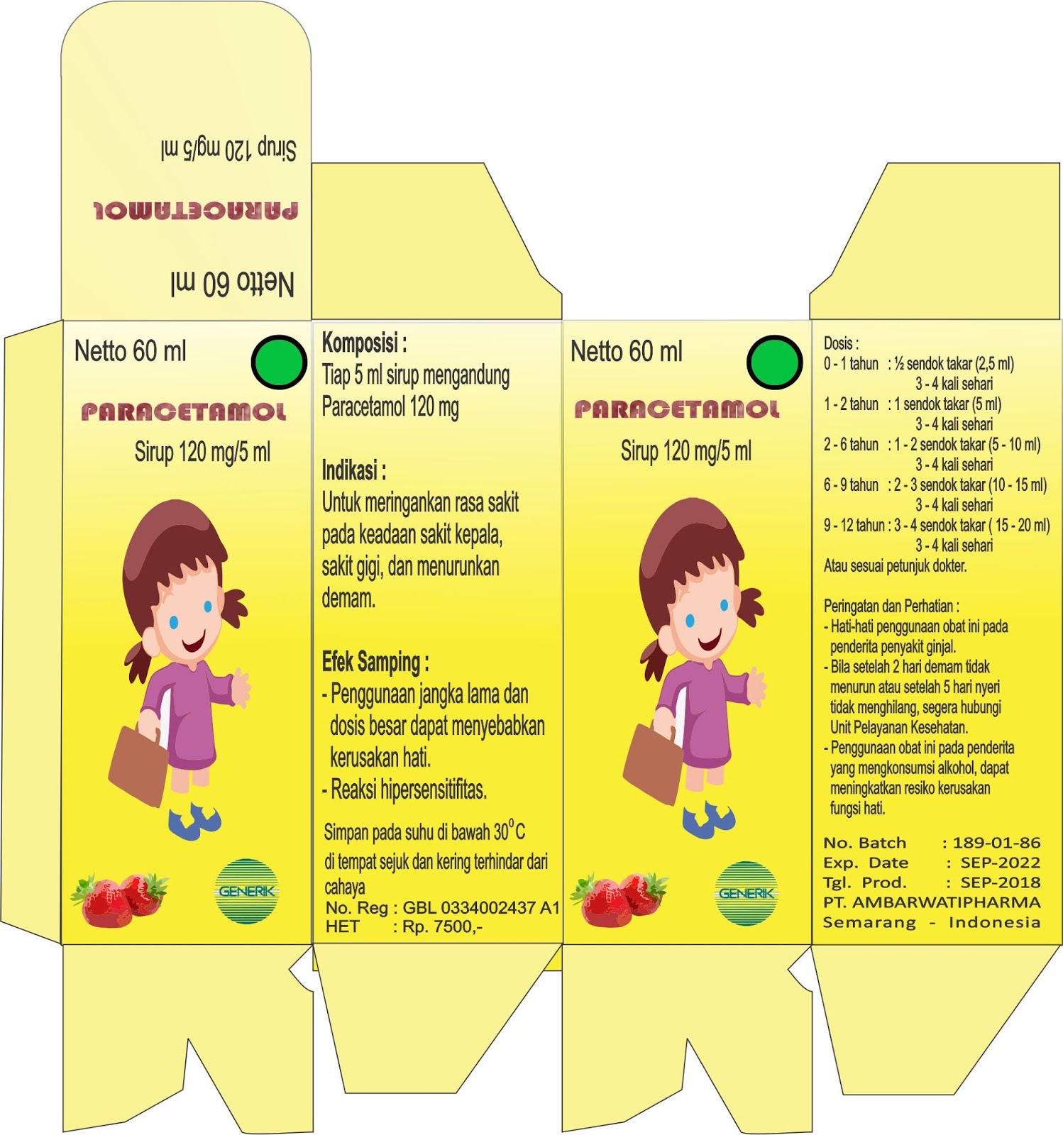 kemasan paracetamol sirup