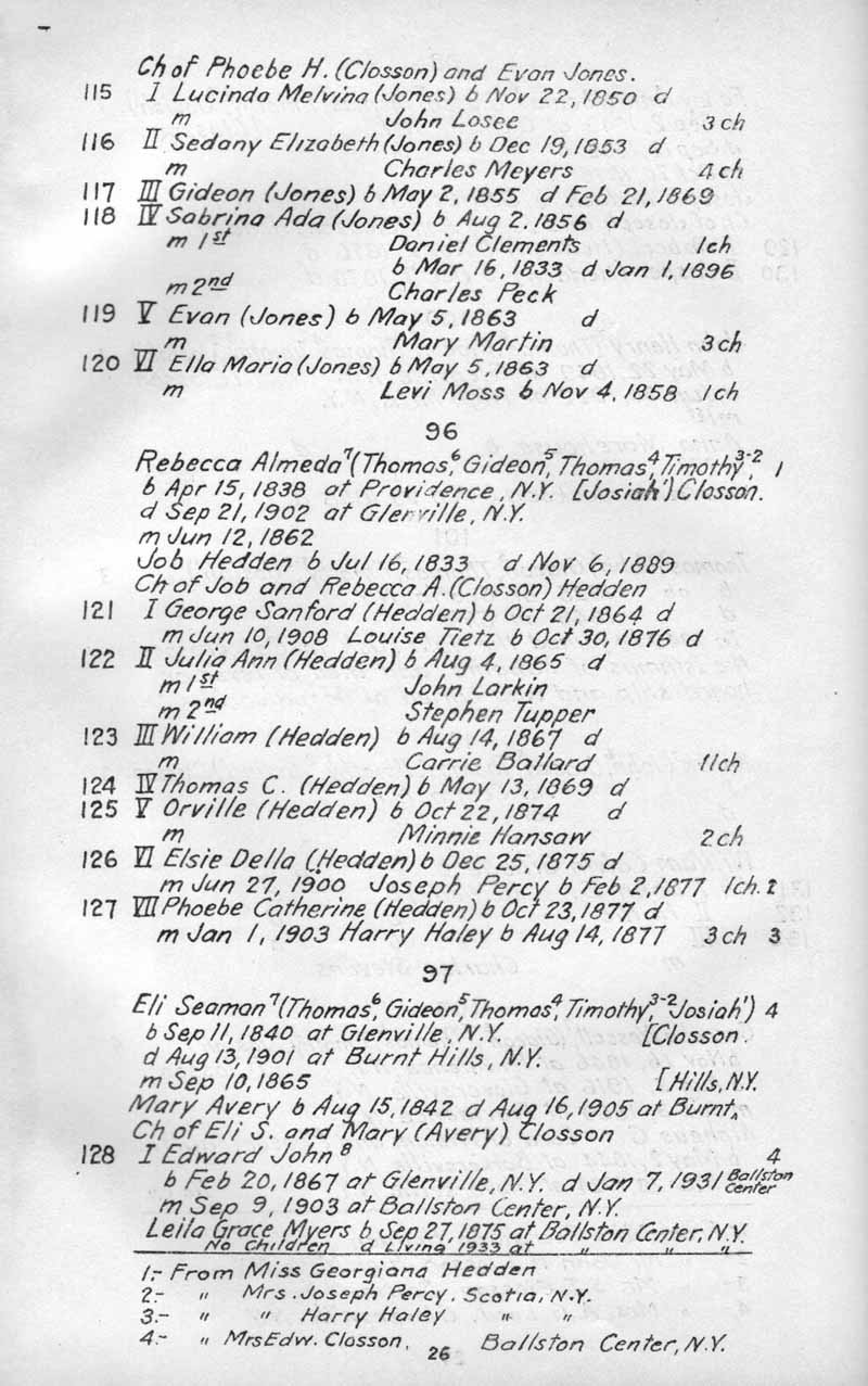 The Josiah Closson Family of New England by William G. Closson: 1933 ...