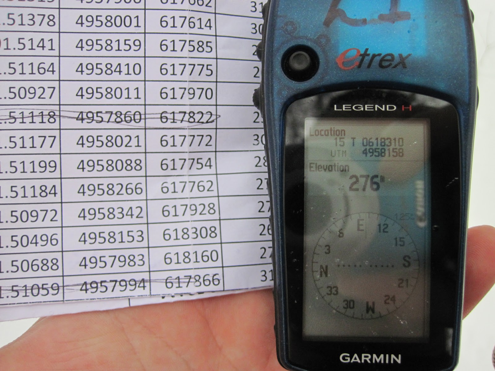 Geographical Field Technics: Assignment 7: Navigation with GPS