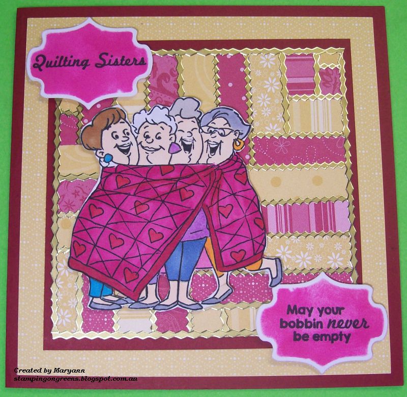 stamping on greens: Quilting Sisters