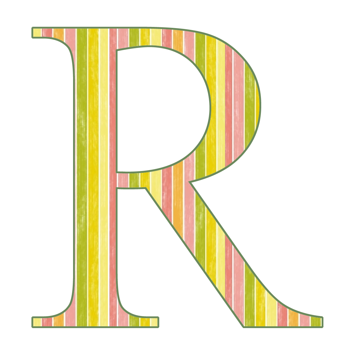 GRANNY ENCHANTED'S BLOG: "Yellow & Pink Stripe" PNG Free Scrapbook Alphabet