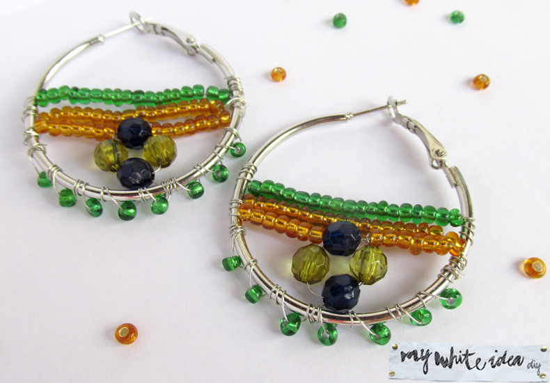 BEADED HOOP EARRINGS DIY | MY WHITE IDEA DIY