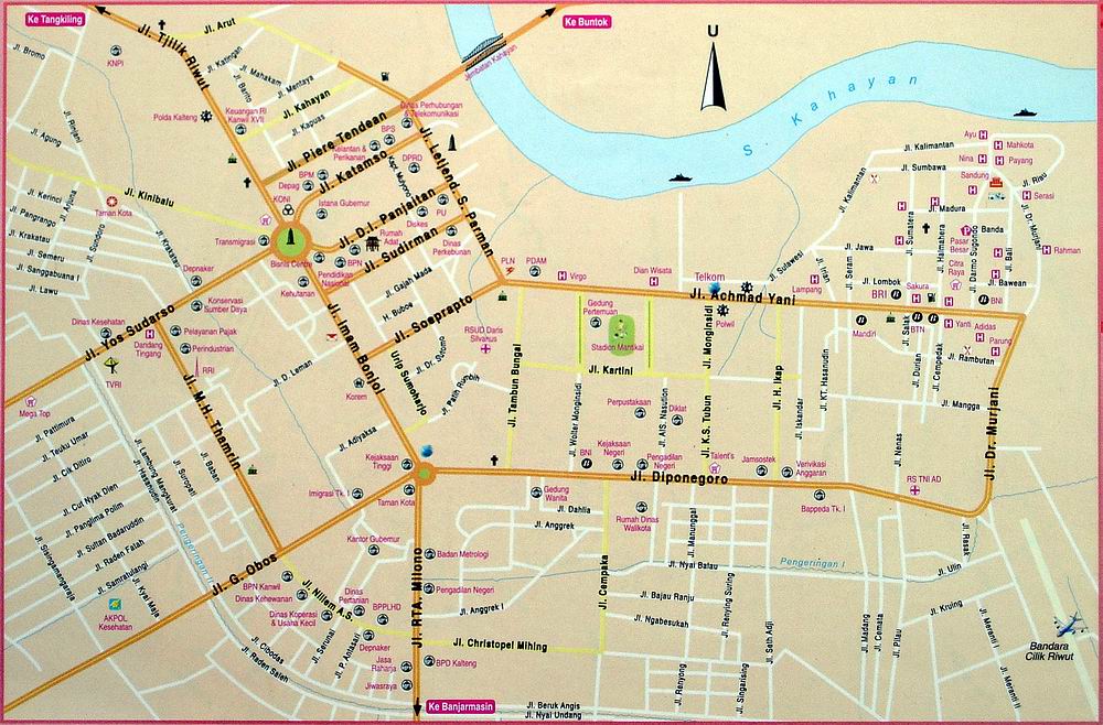 Peta Kota Palangkaraya