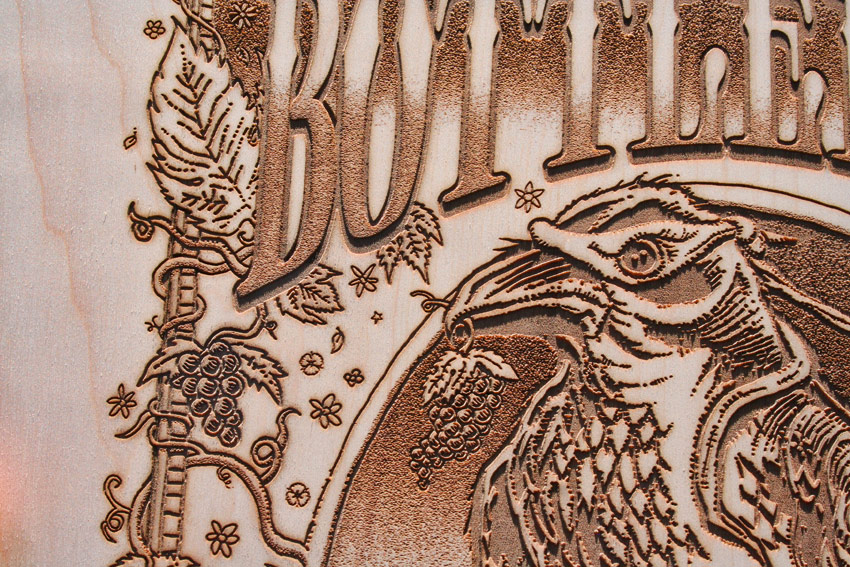 INSIDE THE ROCK POSTER FRAME BLOG: Zoltron Bottlerock Laser Cut Maple ...