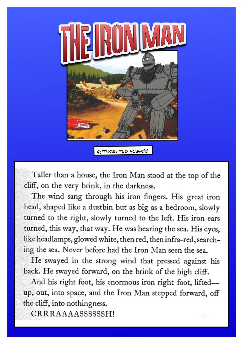 Room 2 - Turuturu School: Novel - The Iron Man - Visualisation