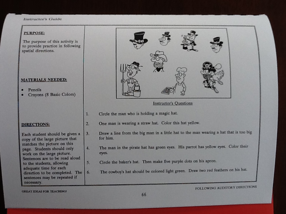 Word Nerd Speech Teach: {Review} Following Auditory Directions
