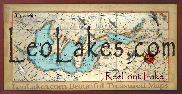 Leo Lakes: Reelfoot Lake Decor Map