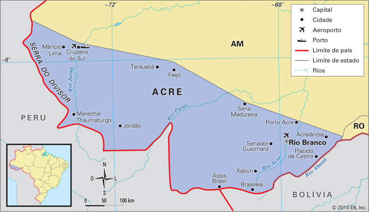 Blog de Geografia: Mapa do Acre