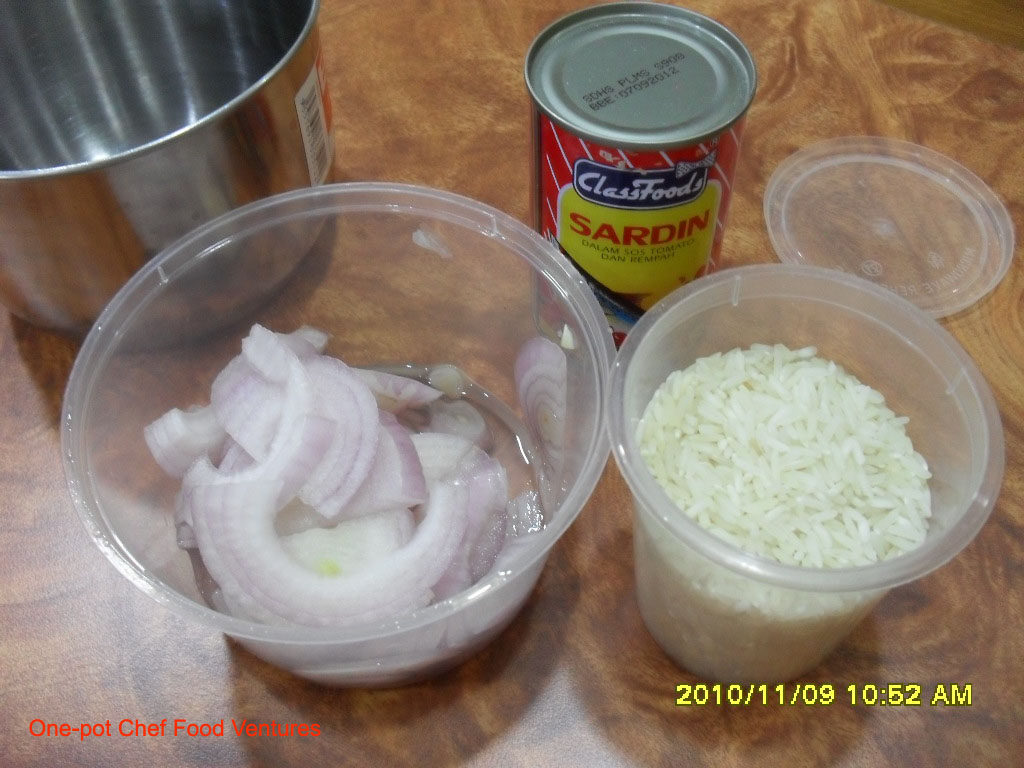 One-pot Chef Food Ventures: Double-boiled rice with canned Sardine ...