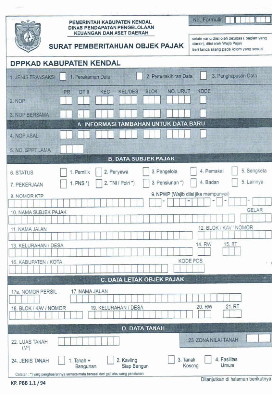 PELAYANAN PBB-P2 KAB. KENDAL