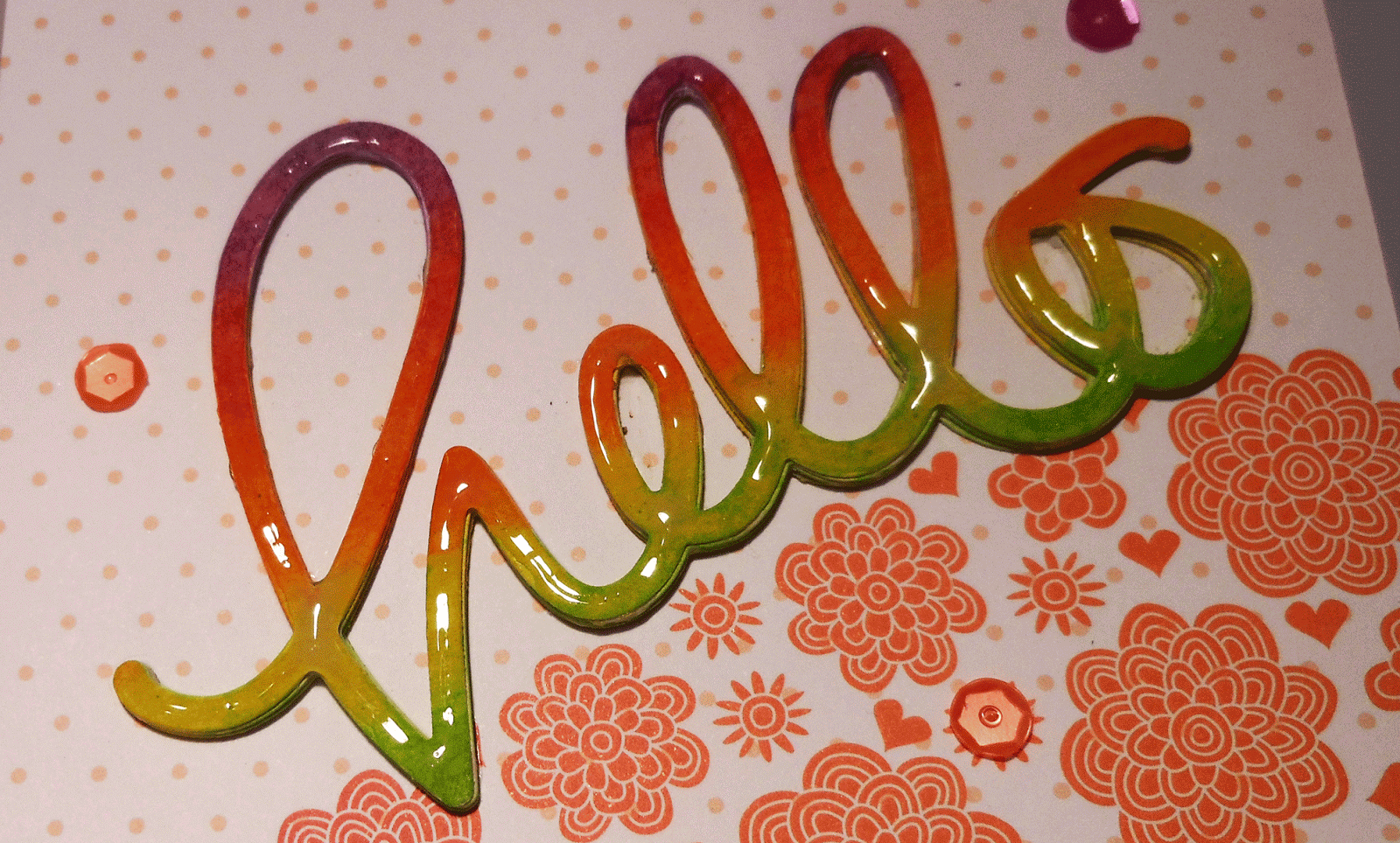 Colour and Sparkle: Hello, Miss you.