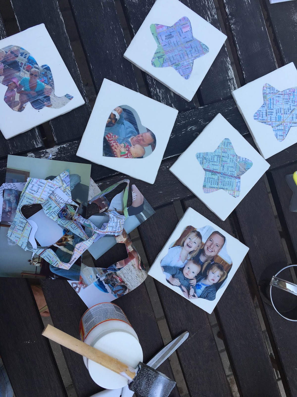 Mama's Blue Binder: Father's Day Crafting - Homemade Coaster Tiles
