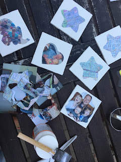 Mama's Blue Binder: Father's Day Crafting - Homemade Coaster Tiles