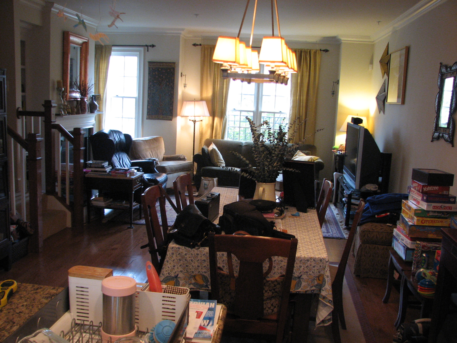 DC Row House Main Living Room Before & After | Lauren Liess