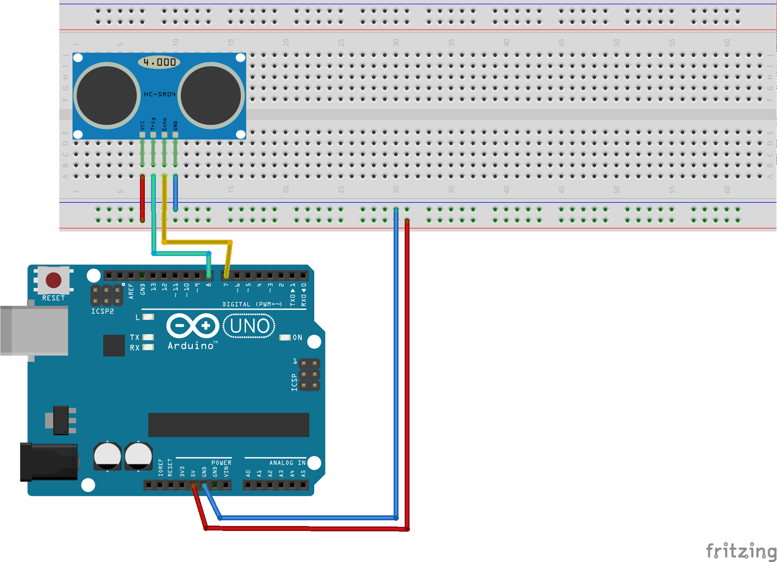 La veu de T: Connectar un sensor de distància d'ultrasons a l'Arduino