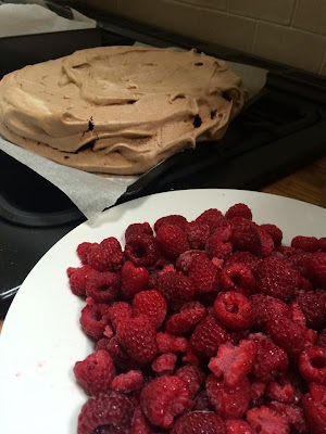 Food - Nigella's Chocolate and Raspberry Pavlova - Roses and Rolltops
