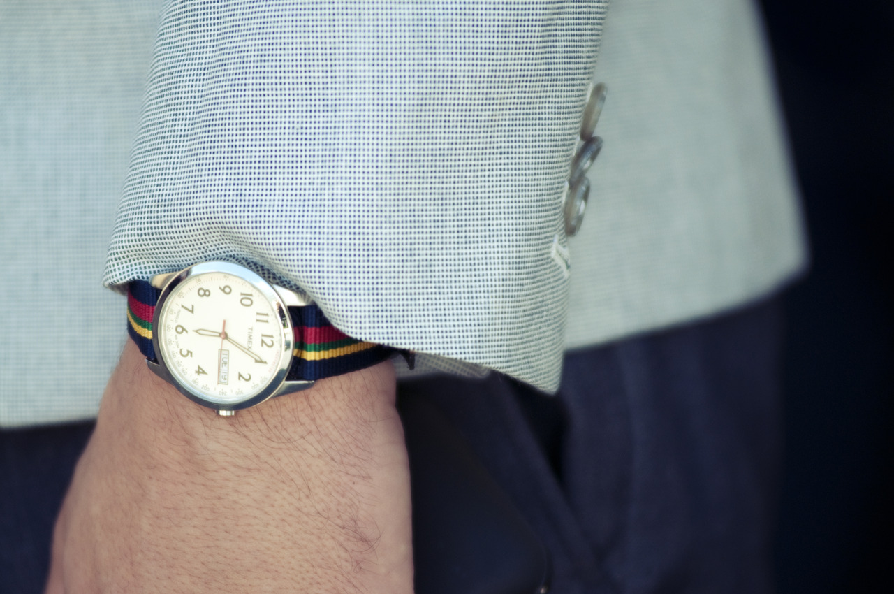 MY FASHION TRICKS: Men's street style (striped watch strap)