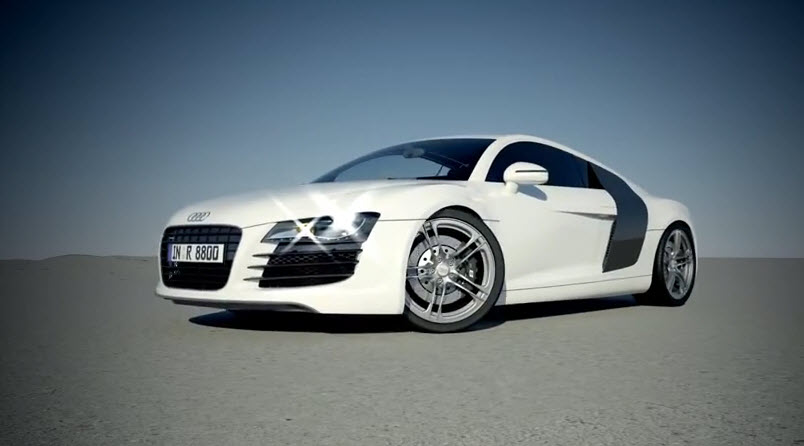 Audi R8 animation AK3D 3D car - Graphic Cad Draiwng